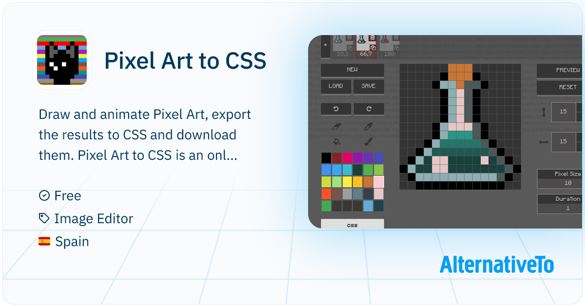 Pixel Art to CSS: Create and animate pixel art in your browser with CSS ...