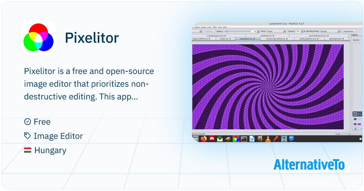 Pixelitor: Open source editor with non-destructive editing and 110 ...