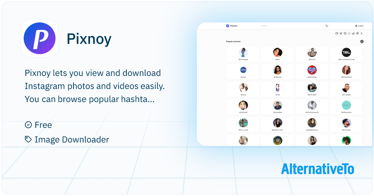Pixnoy: (formerly Pixwox) lets you view and download Instagram photos ...