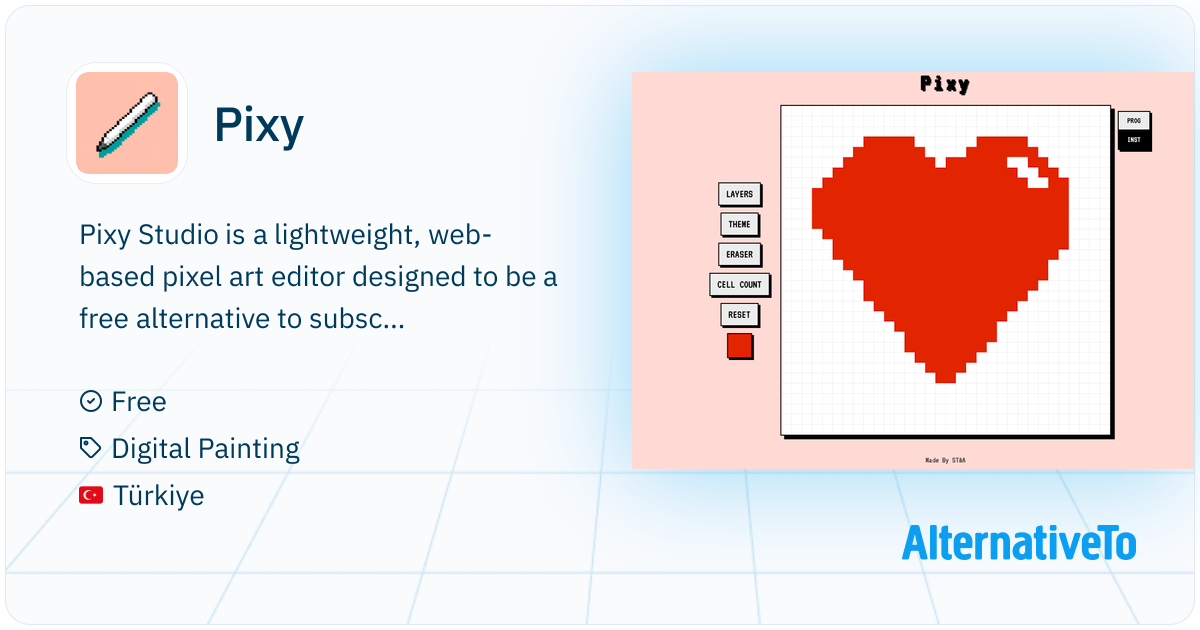 Pixy: Studio is a lightweight, web-based pixel art | AlternativeTo