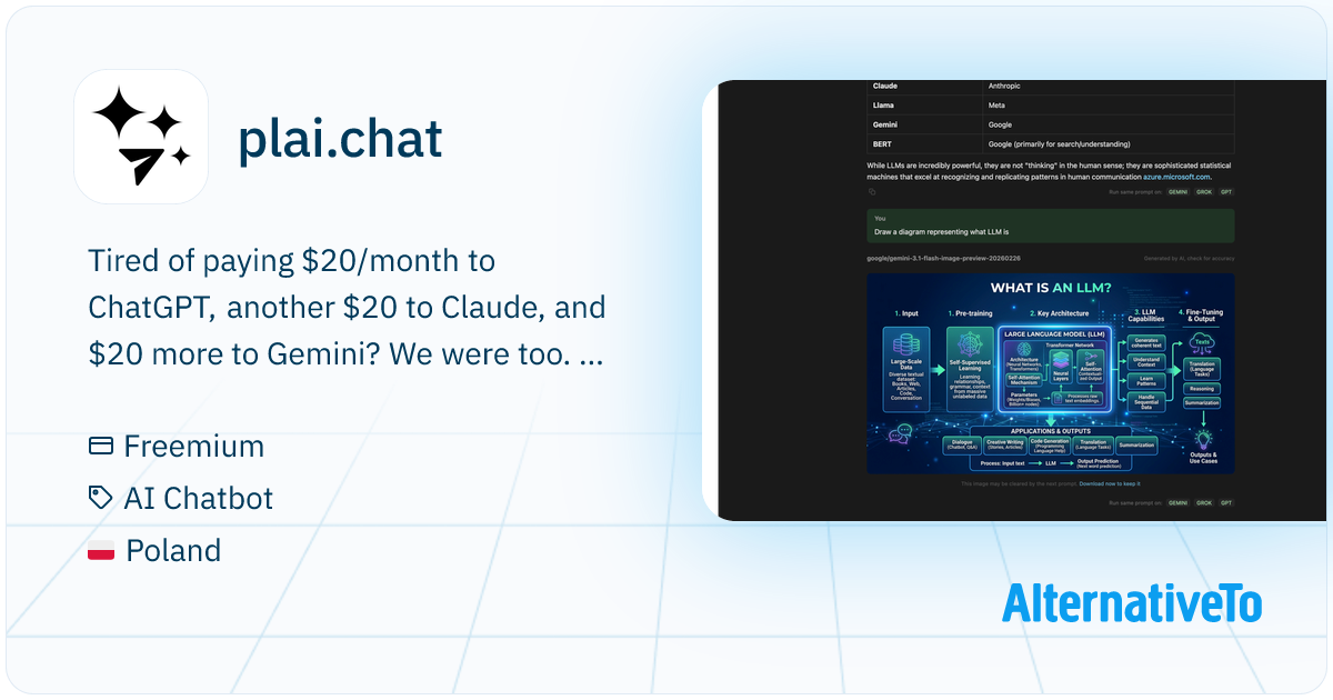 plai.chat: Free AI chat with 350+ models. No subscription, no login ...