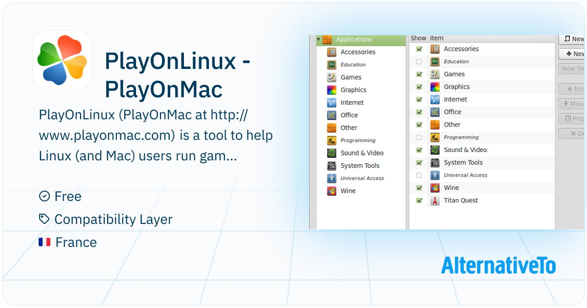 PlayOnLinux - PlayOnMac: PlayOnLinux is a graphical frontend for the ...