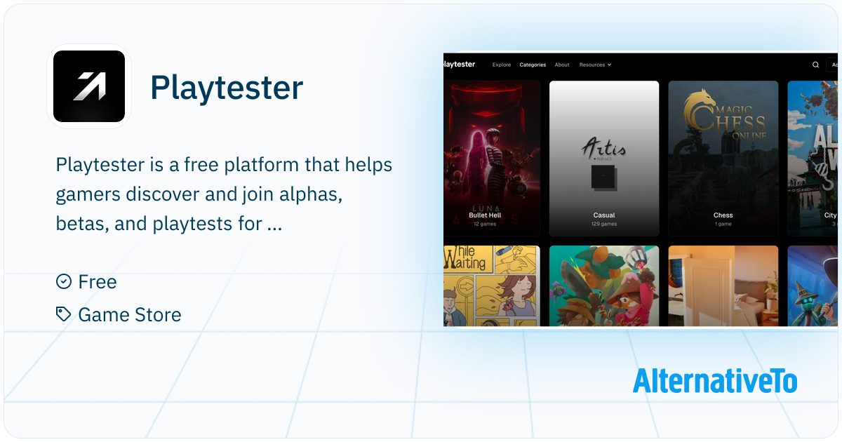 Playtester: Platform that helps players discover playtests and demos ...