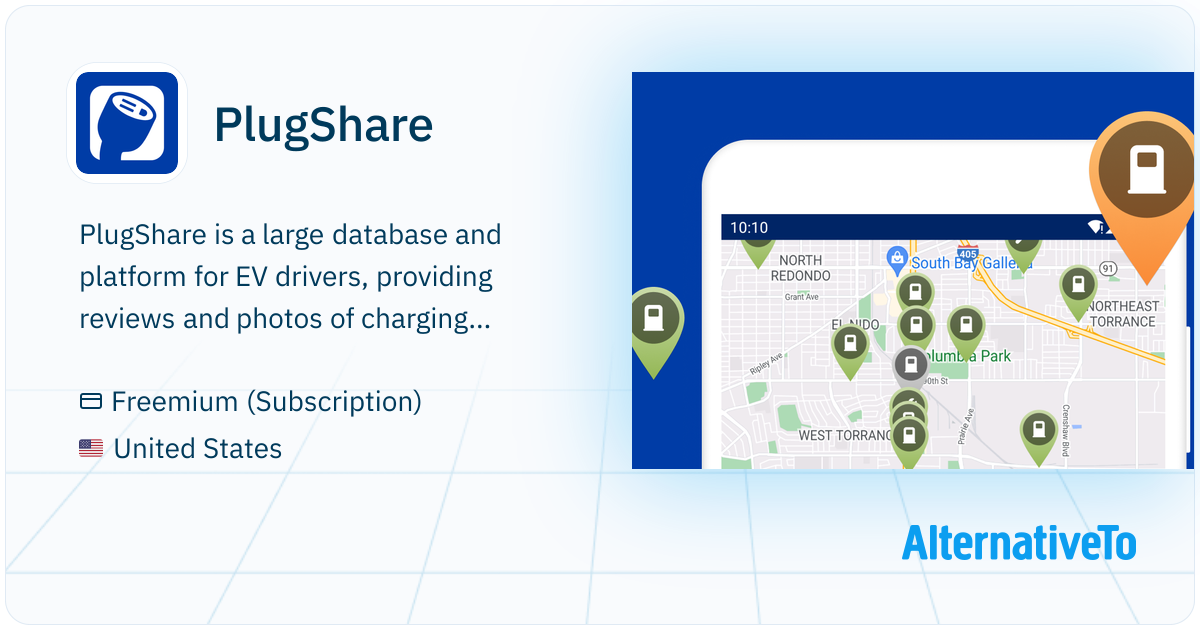 PlugShare: EV charging station database with global reviews | AlternativeTo