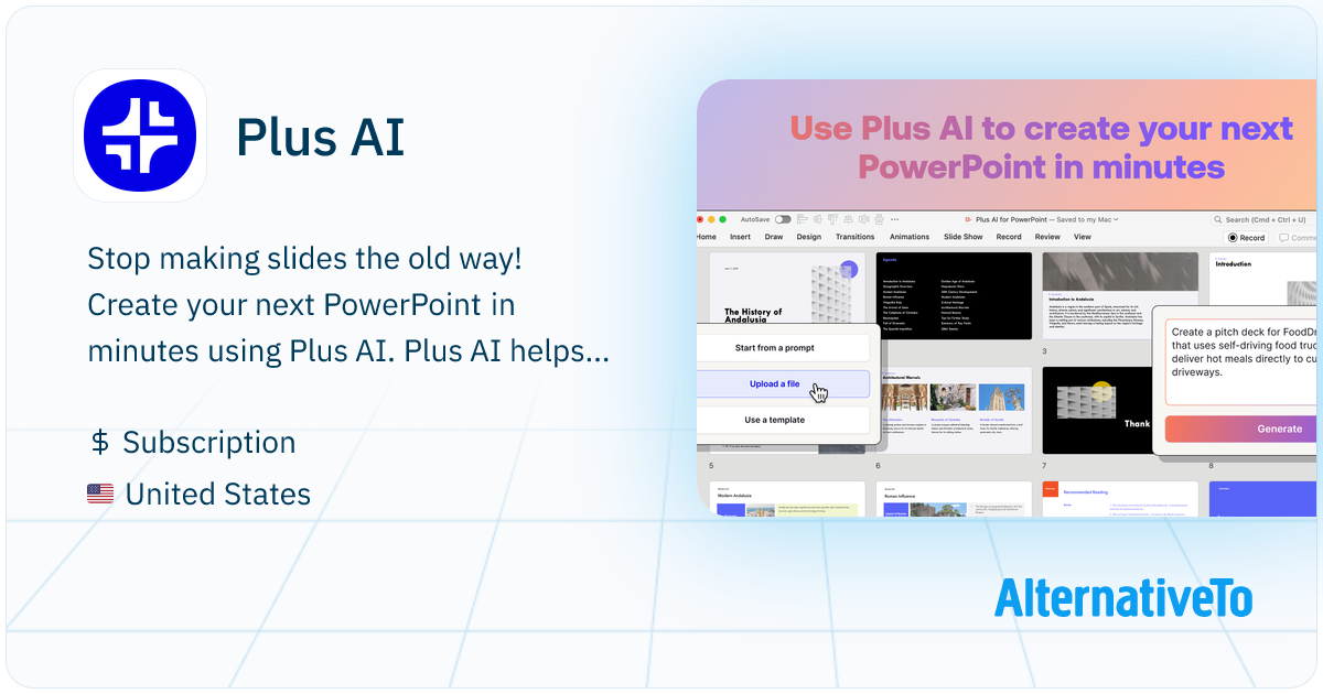 Plus AI: Generate PowerPoint presentations in minutes with AI ...