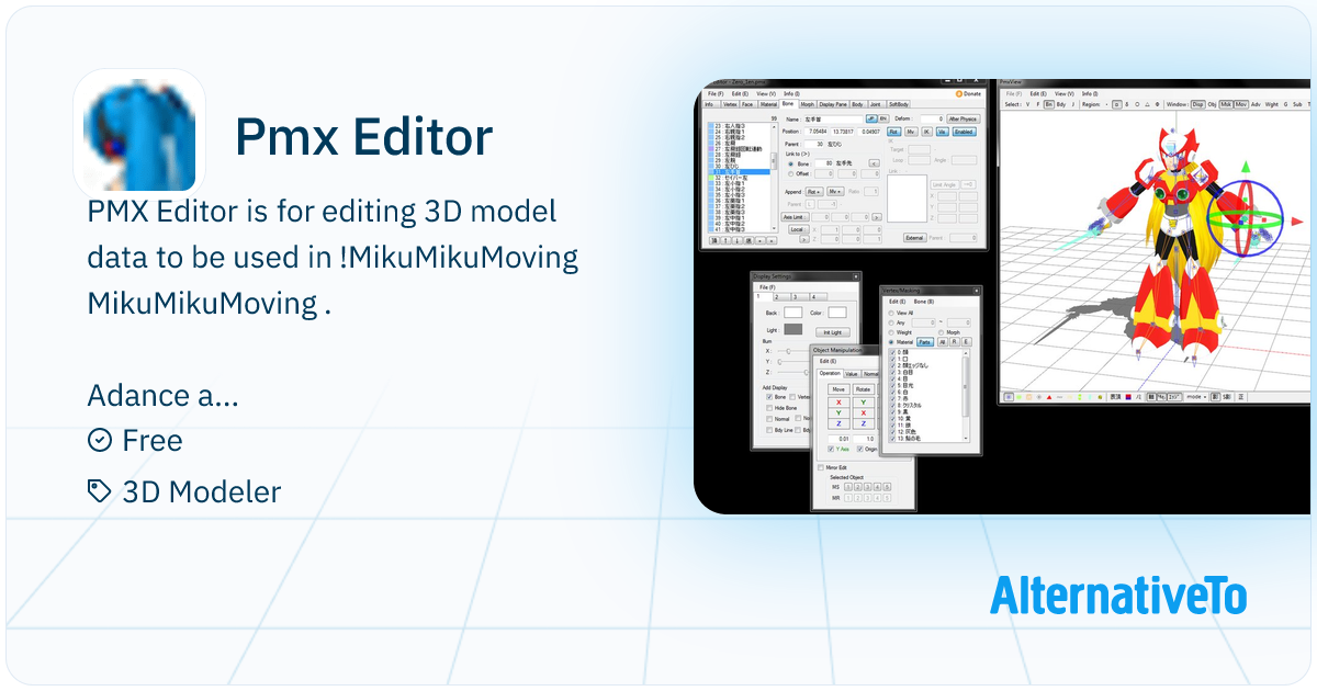 Pmx Editor: PMX Editor is for editing 3D model data to be used in ...