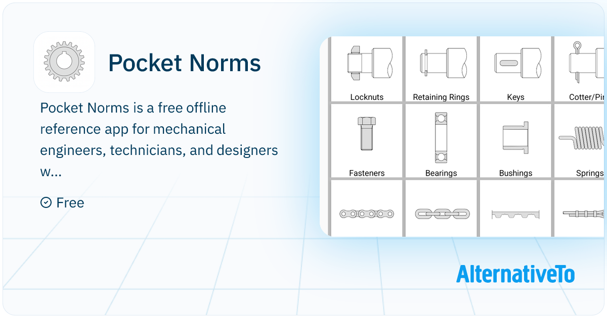 Pocket Norms: Quick reference database for mechanical component ...