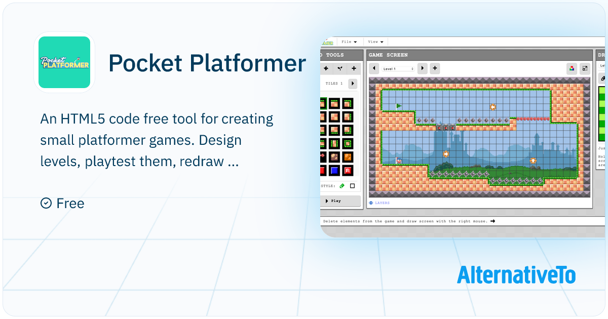 Pocket Platformer: A code free tool for creating small platformer games ...