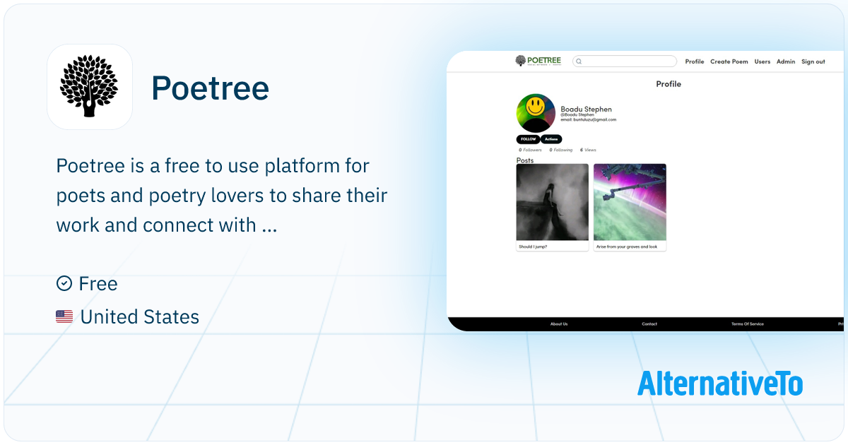 Poetree: Social media platform where you are given the opportunity to ...
