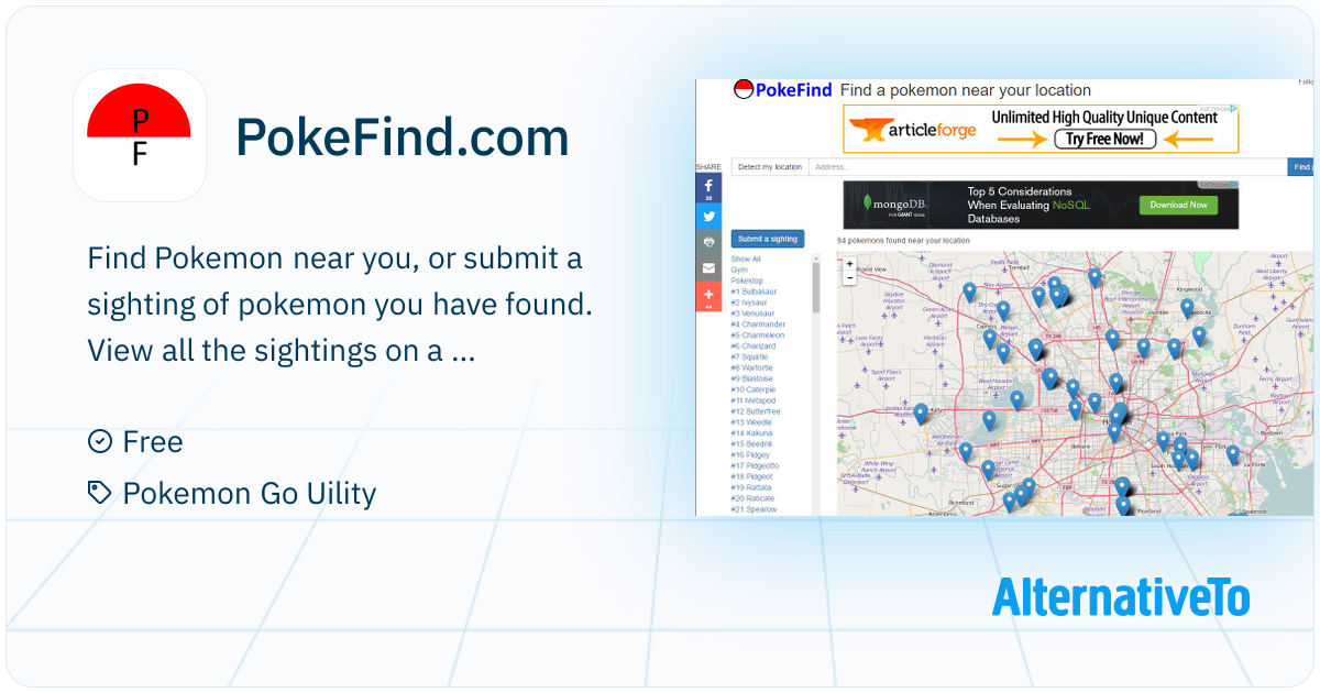 PokeFind.com: Pokefind.com is a user-driven web application that helps ...