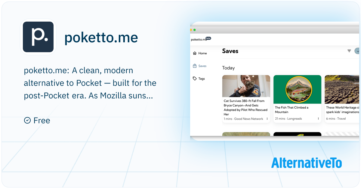 poketto.me: Clean, modern, mobile-friendly way to save and read web ...