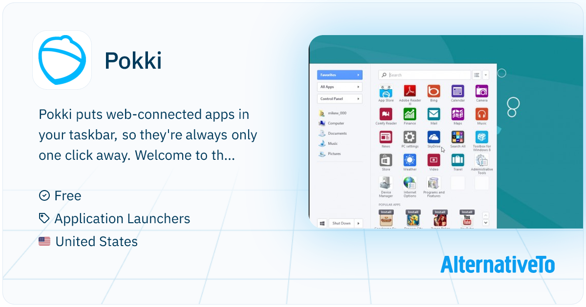 Pokki: Puts web-connected apps in your taskbar, so | AlternativeTo