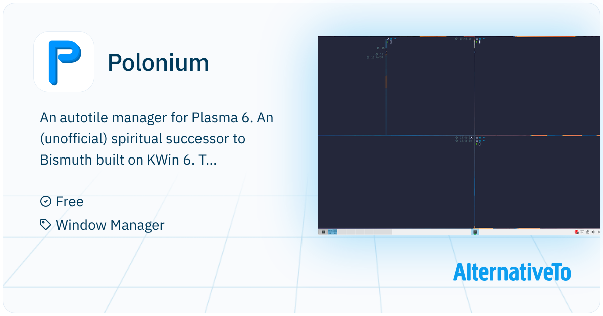 Polonium: Autotile manager for Plasma 6 | AlternativeTo