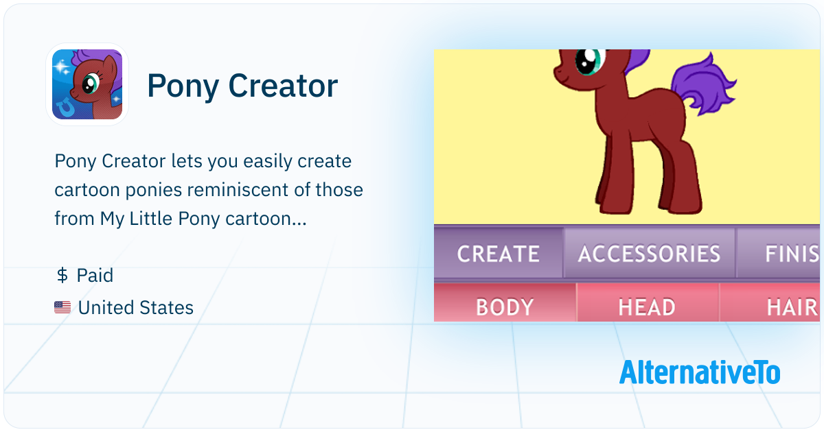 Pony Creator: Make My Little Pony characters | AlternativeTo