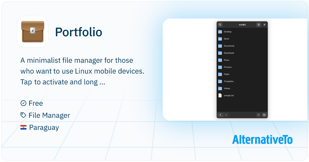 Portfolio: A minimalist file manager for those who want to use Linux ...