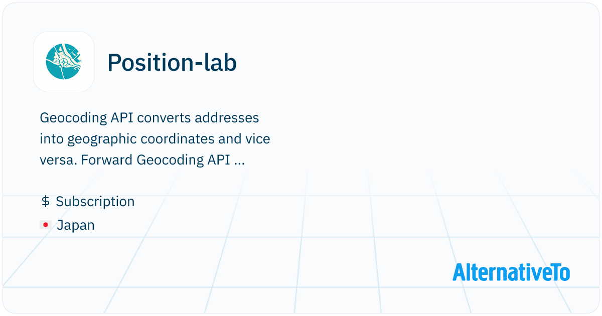 Position-lab: Offers a broad spectrum of APIs related to location data ...