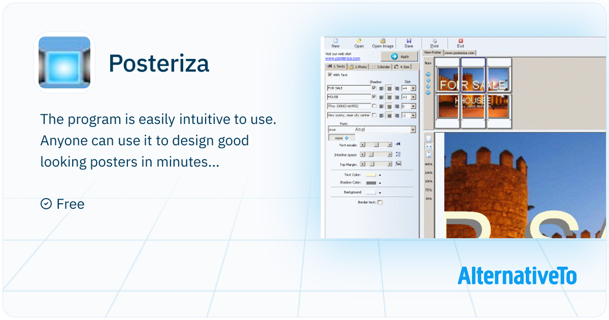 Posteriza: Use POSTERIZA to design your own big posters and signs from ...