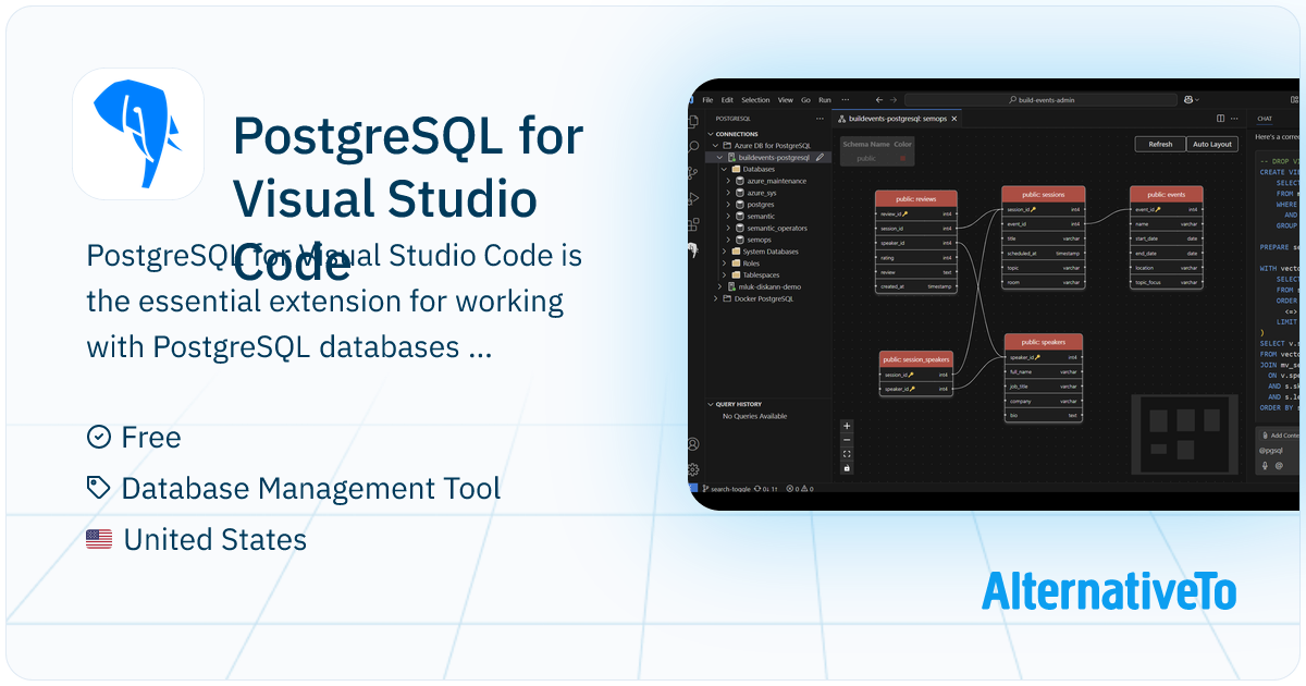 PostgreSQL for Visual Studio Code: Develop PostgreSQL applications ...