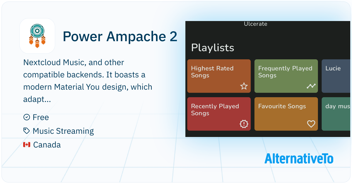 Power Ampache 2 : Android Music Streaming App suite in Material You ...