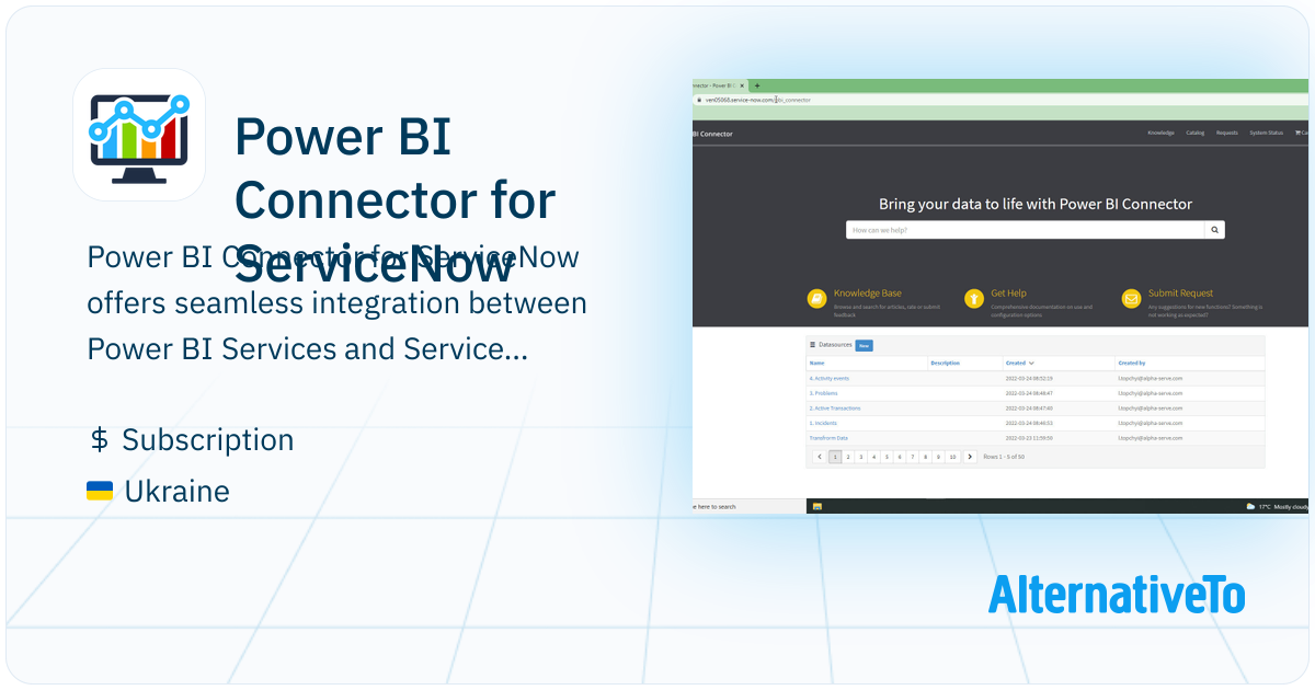 Power BI Connector for ServiceNow : Enterprise-grade app that allows ...