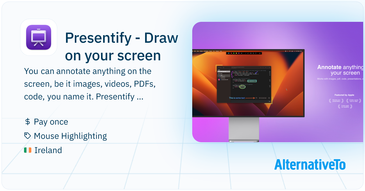 Presentify - Draw on your screen: A macOS menu bar app that helps you ...