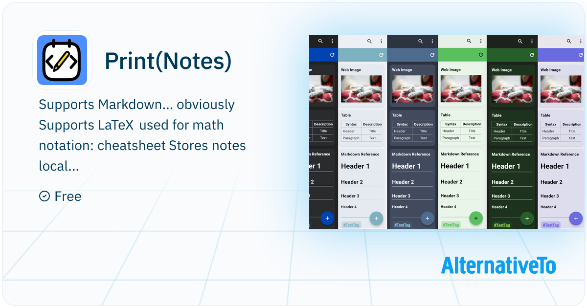Print(Notes): A cross-platform markdown notes app inspired by Google ...