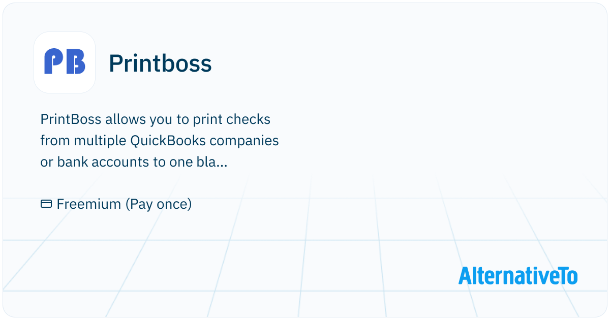 Printboss: PrintBoss: Check Printing Software & Solutions | AlternativeTo