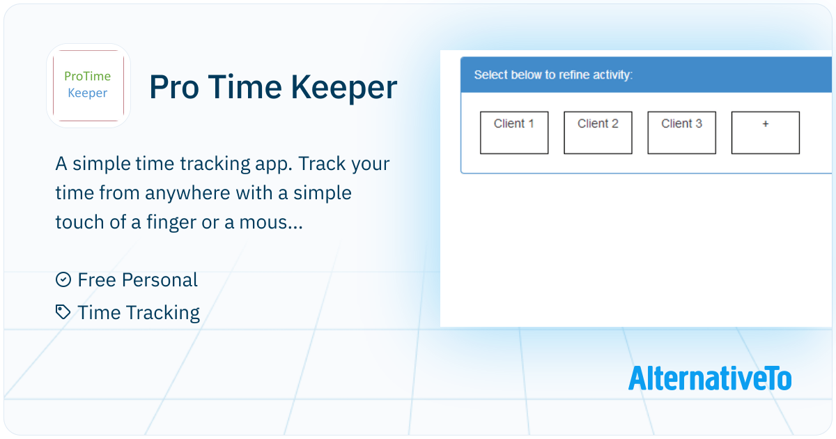 Pro Time Keeper: A simple time tracking app | AlternativeTo