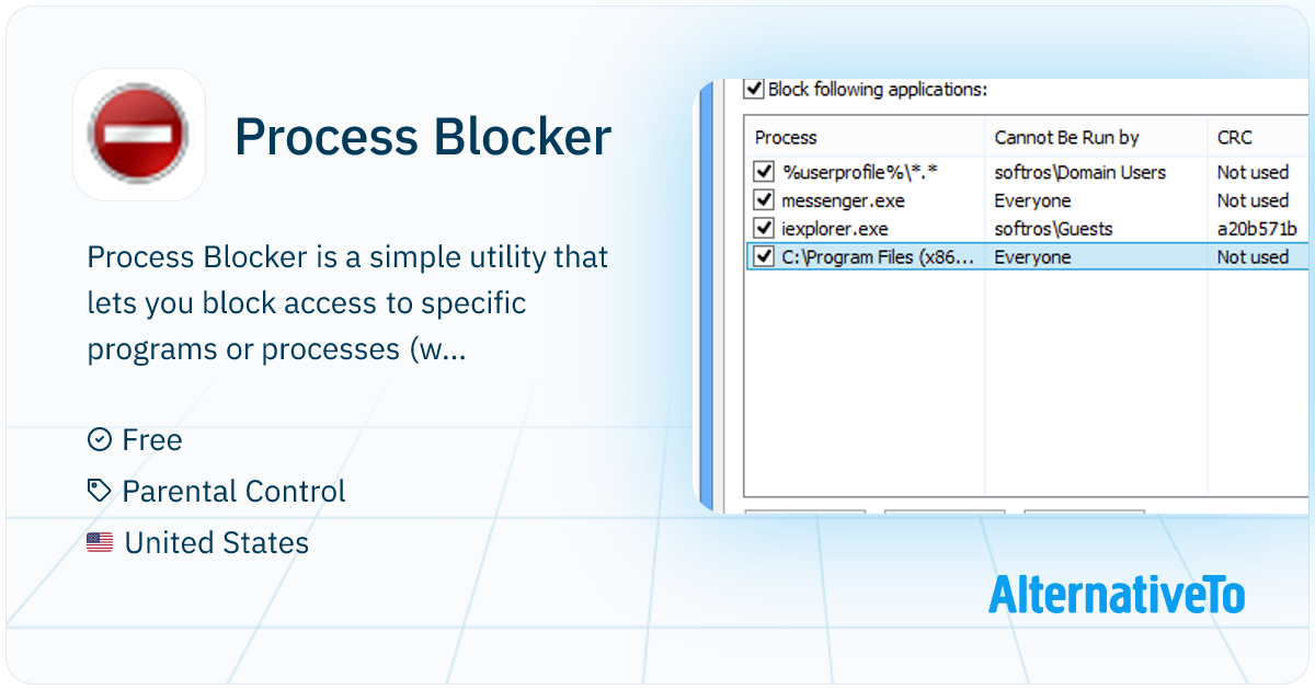 Process Blocker: Applications and processes blacklisting and ...