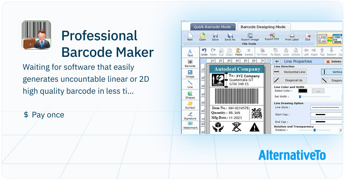 Professional Barcode Maker: Robust Barcode Maker software downloaded ...