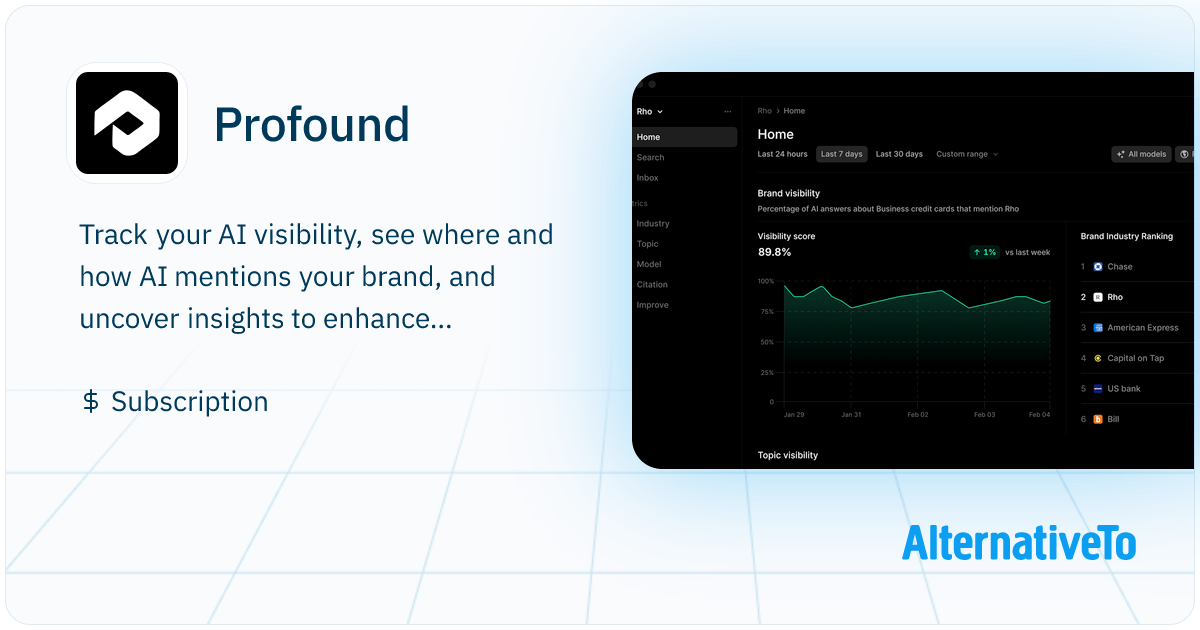 Profound: AI Search Analysis Platform | AlternativeTo