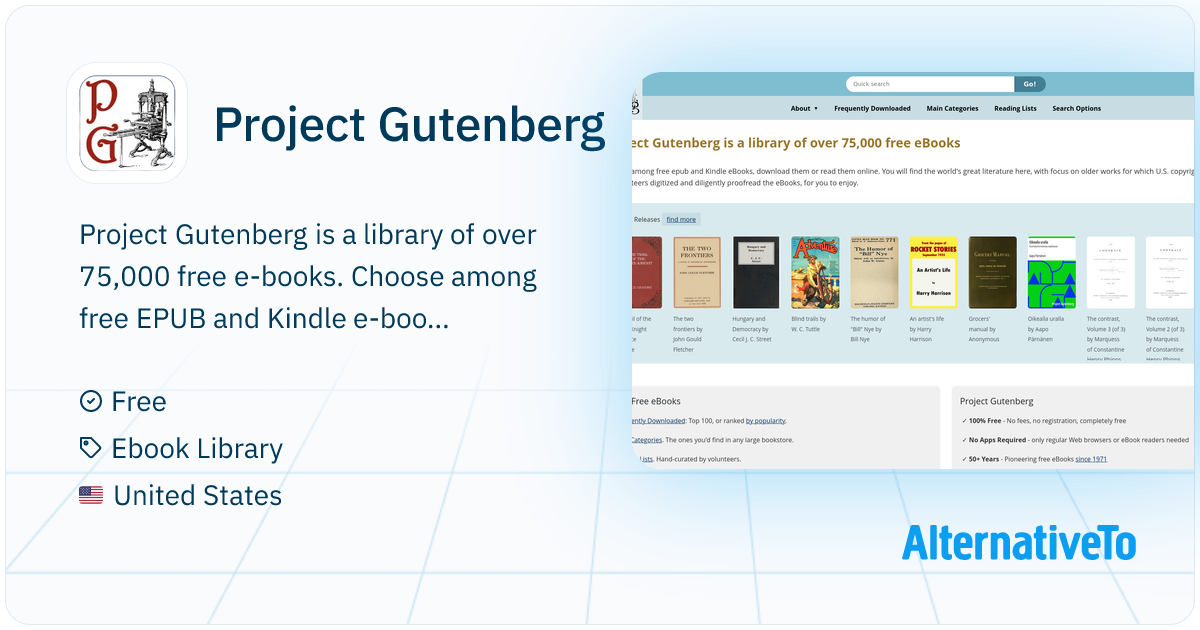 Project Gutenberg: Free digital library with over 75,000 e-books in ...