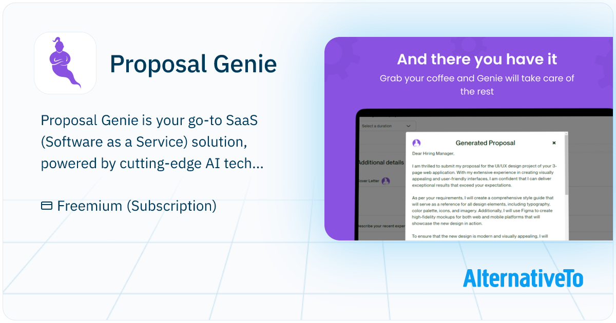 Proposal Genie: An AI tool to create proposals for its users for ...