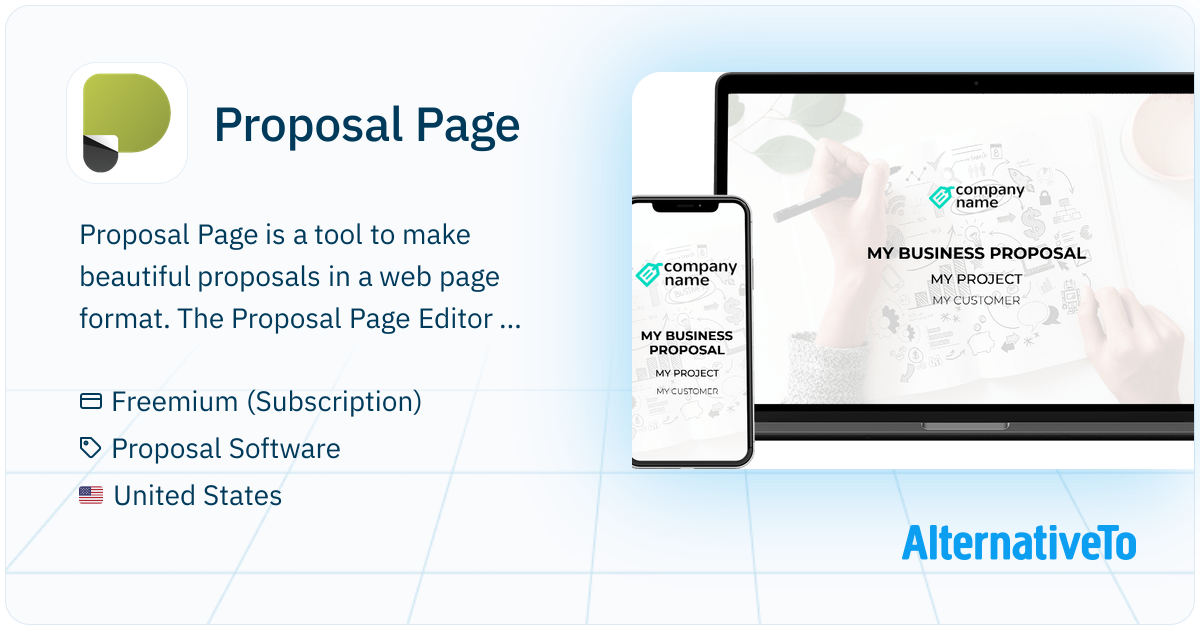 Proposal Page: Tool to make beautiful proposals in a web page format ...
