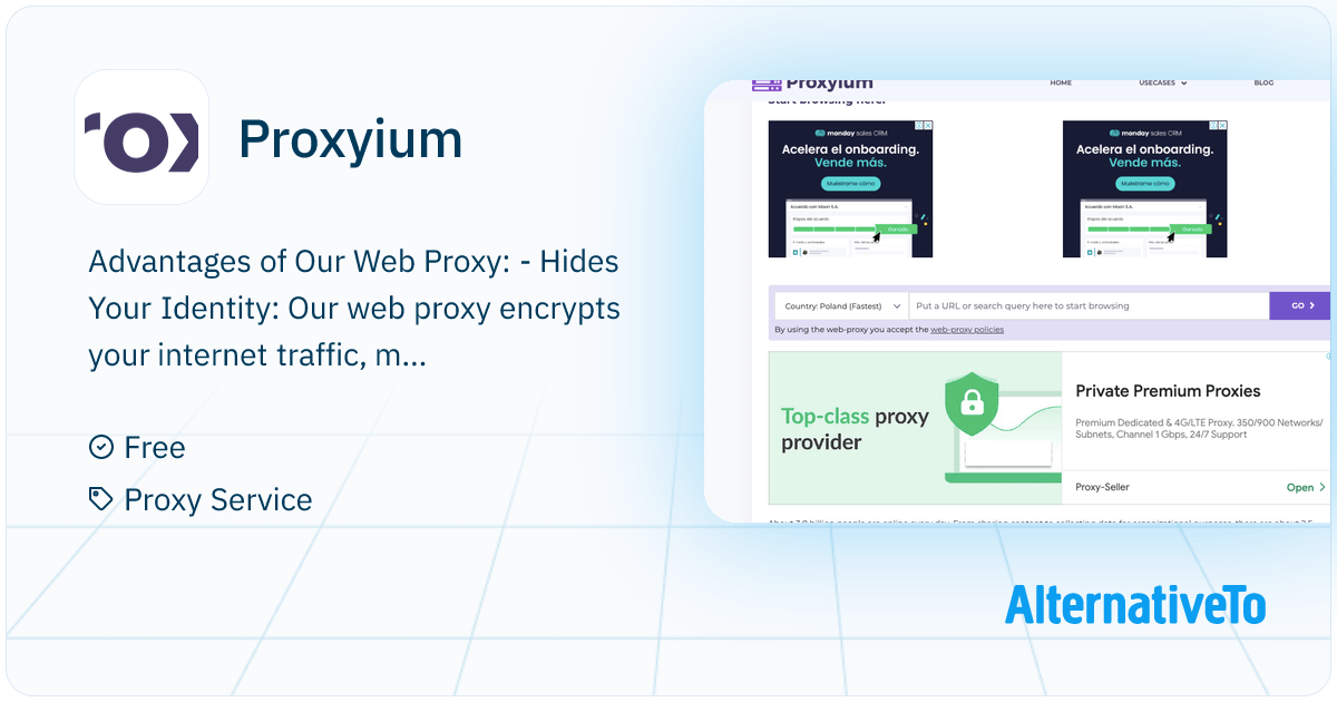 Proxyium: Browse fast & anonymously | AlternativeTo