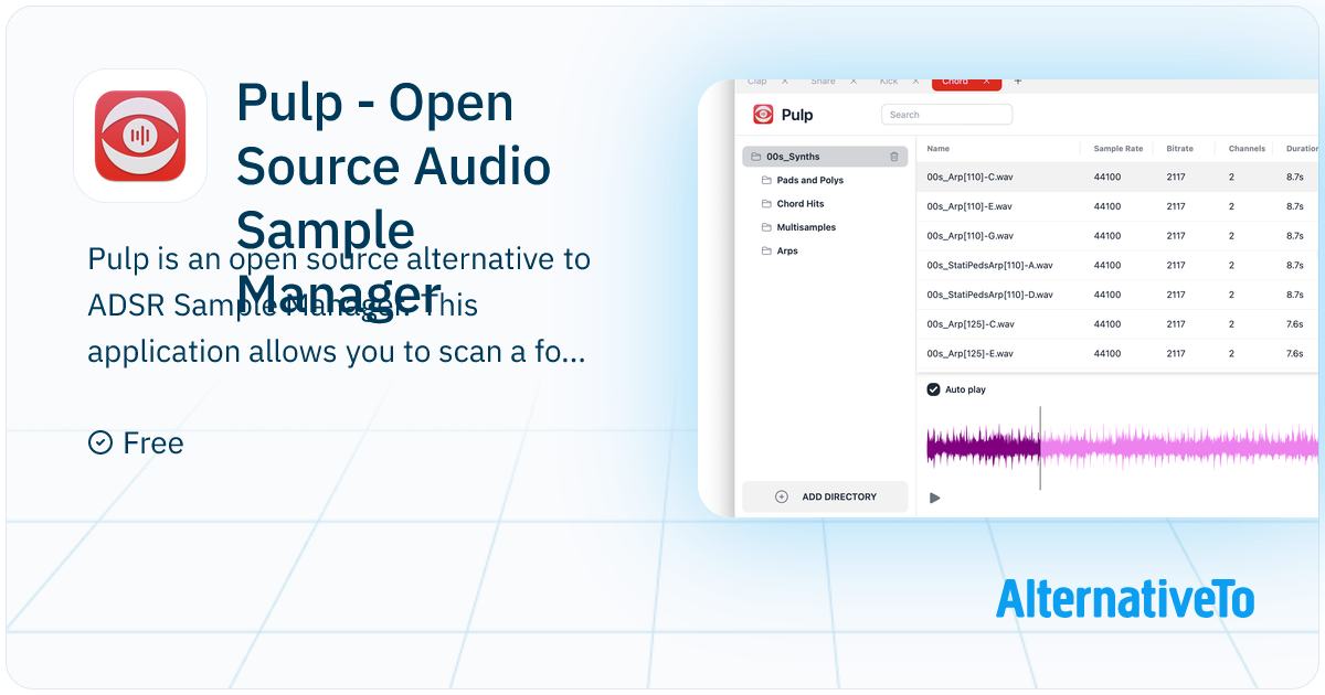 Pulp - Open Source Audio Sample Manager: Pulp is a cross platform open ...