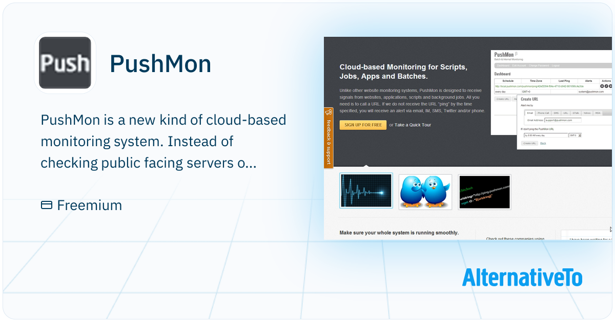 PushMon: New kind of cloud-based monitoring | AlternativeTo