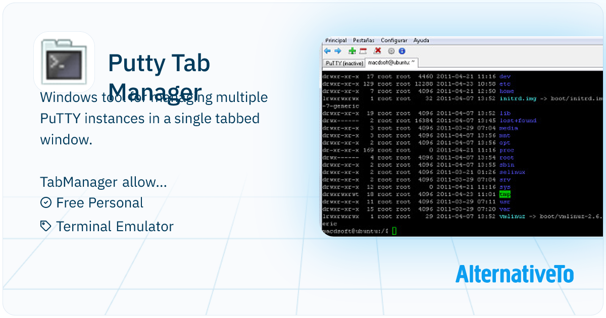 Putty Tab Manager: Windows tool for managing multiple PuTTY | AlternativeTo