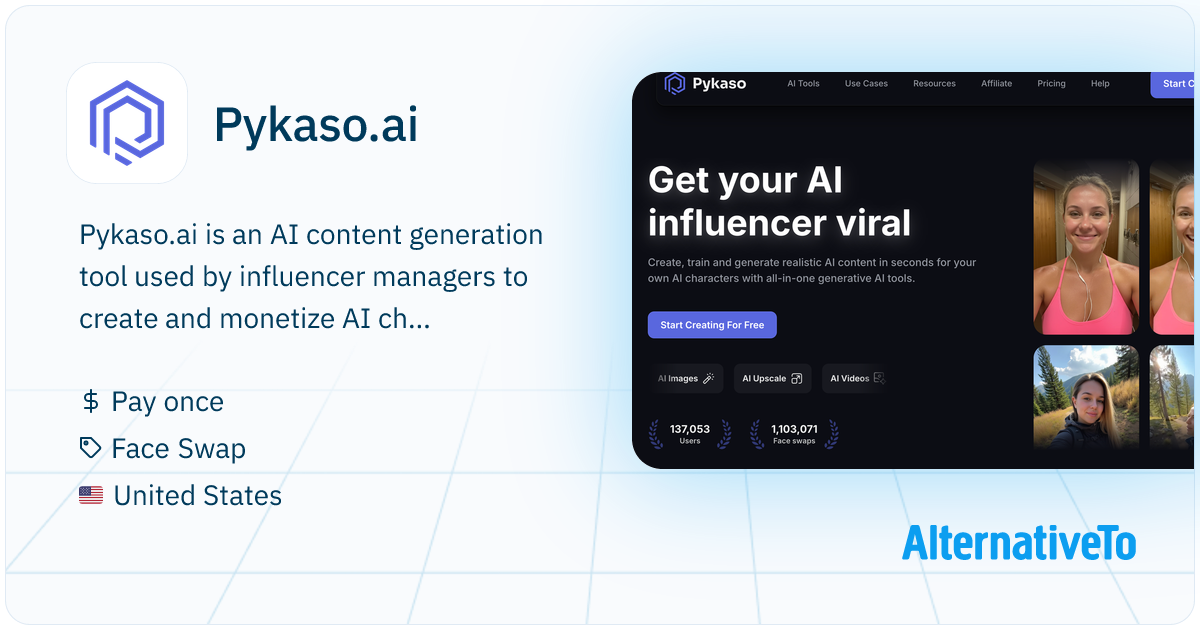 Pykaso.ai: Generates images, videos, and rapid face swaps for social ...