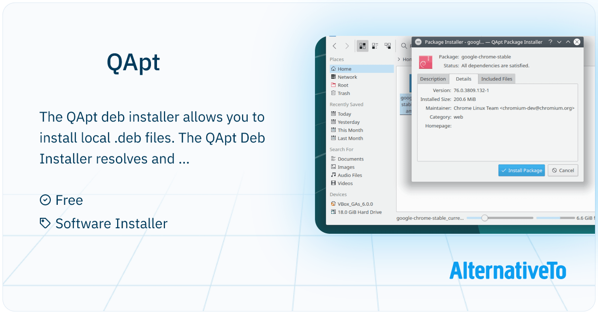 QApt: Collection of tools and a library providing a wrapper around APT ...