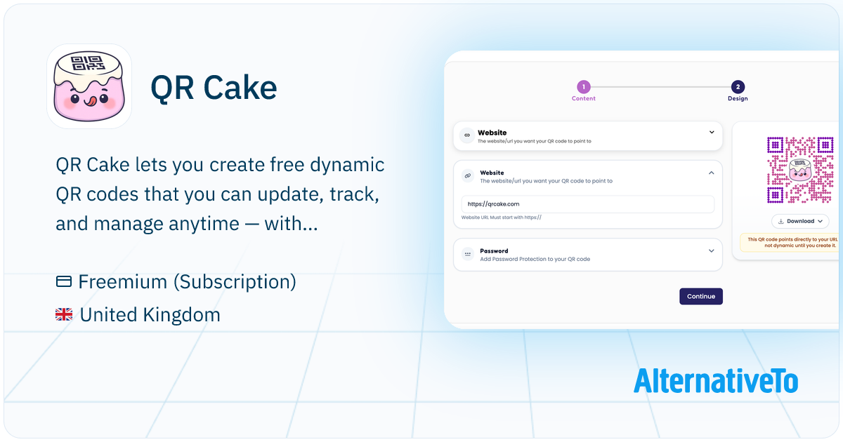 QR Cake: Lets you create free dynamic QR codes that you can update ...