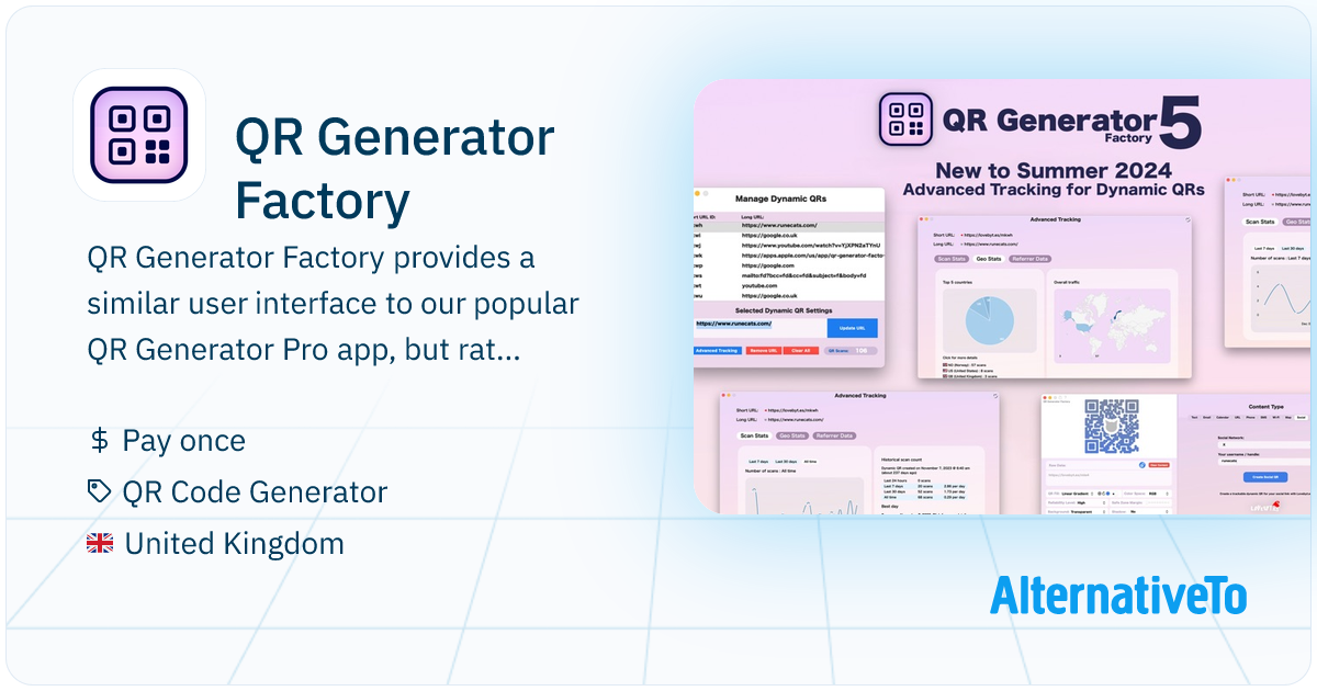 QR Generator Factory: The ultimate batch QR designer | AlternativeTo