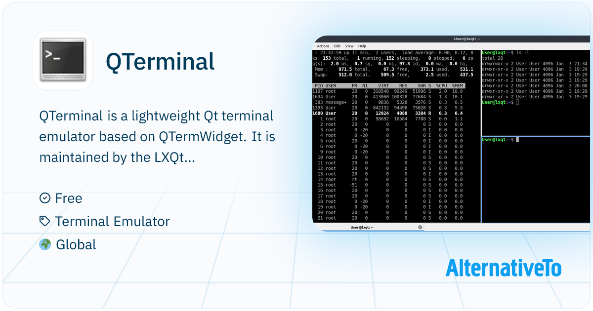 QTerminal: Lightweight Qt terminal emulator | AlternativeTo