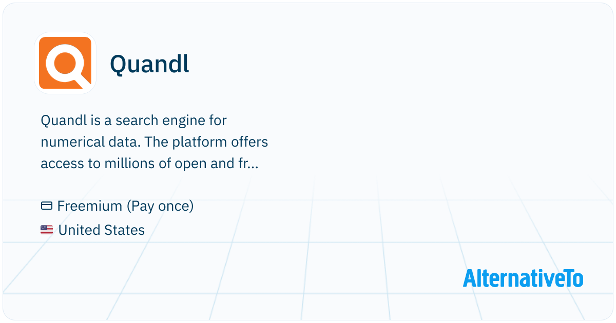 Quandl: Search engine for numerical data | AlternativeTo