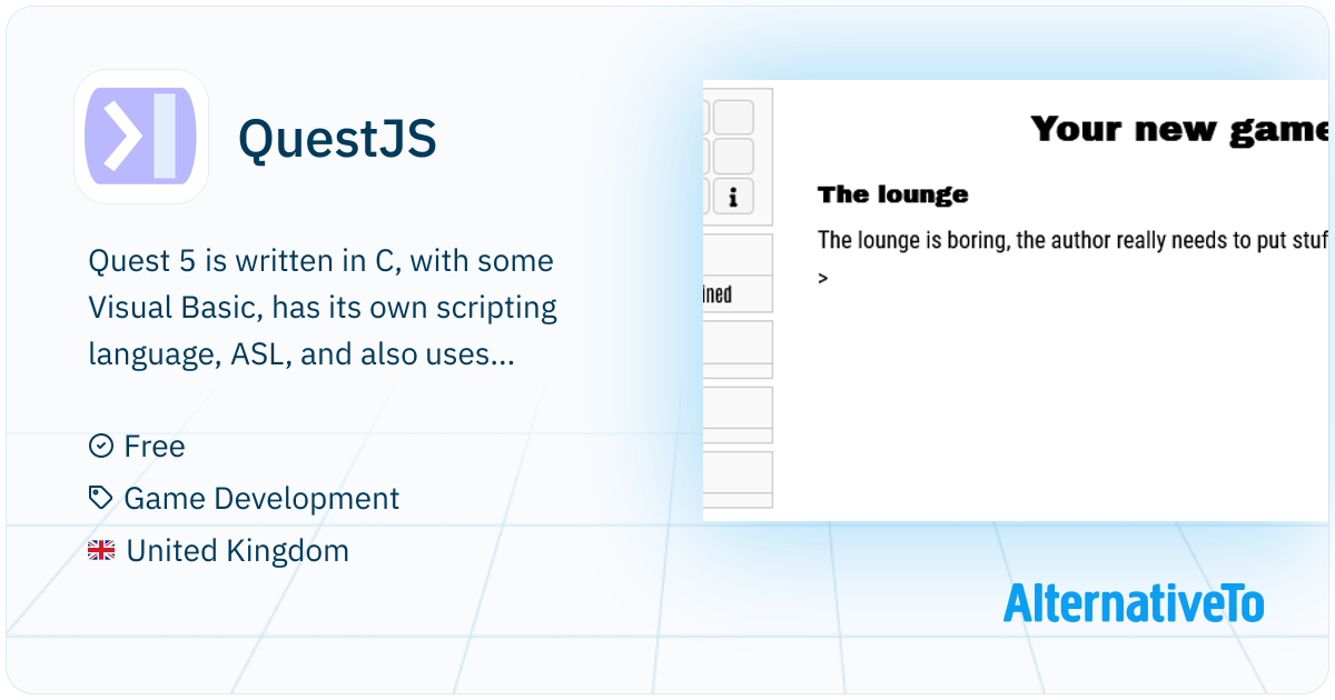 QuestJS: Quest 6 is a full re-write of Quest, an interactive fiction ...