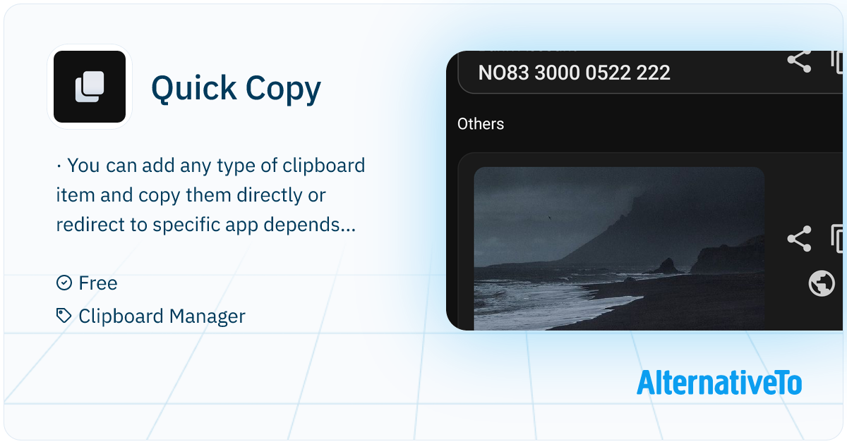 Quick Copy: Simple tool for managing your clipboard items and redirects ...