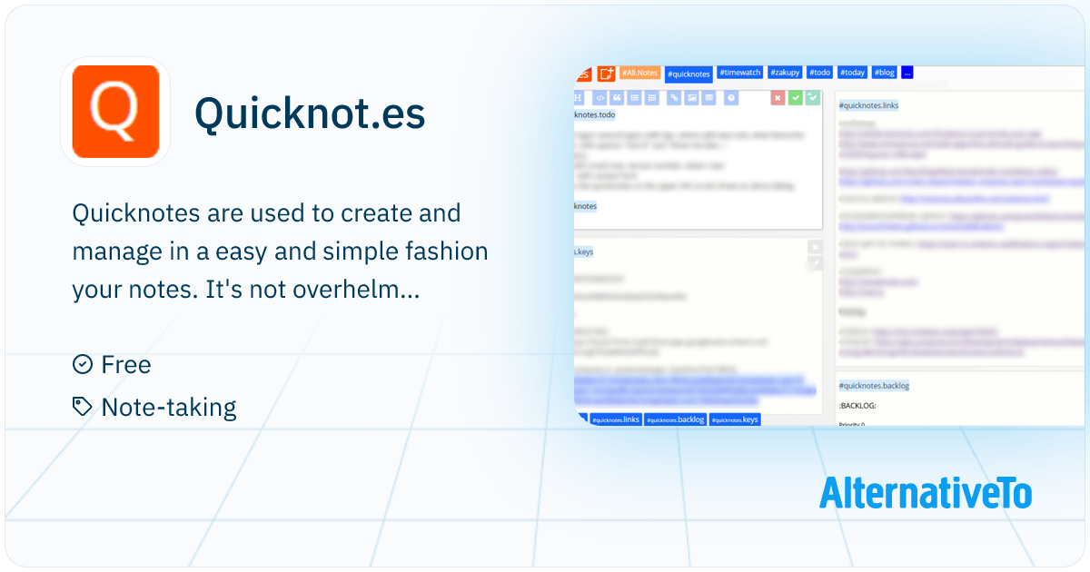 Quicknot.es: A notepad in the cloud to store quick notes and keep them ...