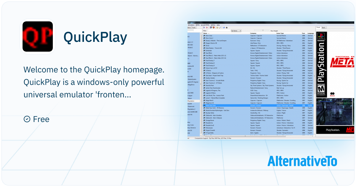 QuickPlay: Windows powerful universal emulator 'frontend-of-frontends ...