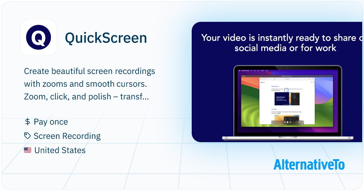 QuickScreen: Screen Recorder for macOS with audio, zooming effects and ...