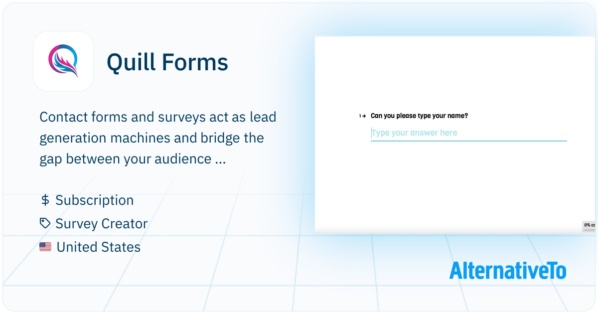 Quill Forms: Quill forms is a free Typeform alternative for WordPress ...